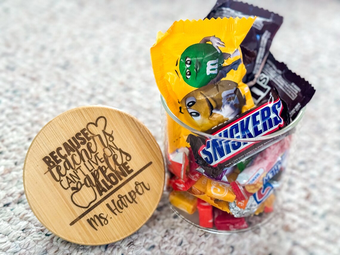 Personalized Teacher Gift | Teacher Candy Jar, Teacher Appreciation ...