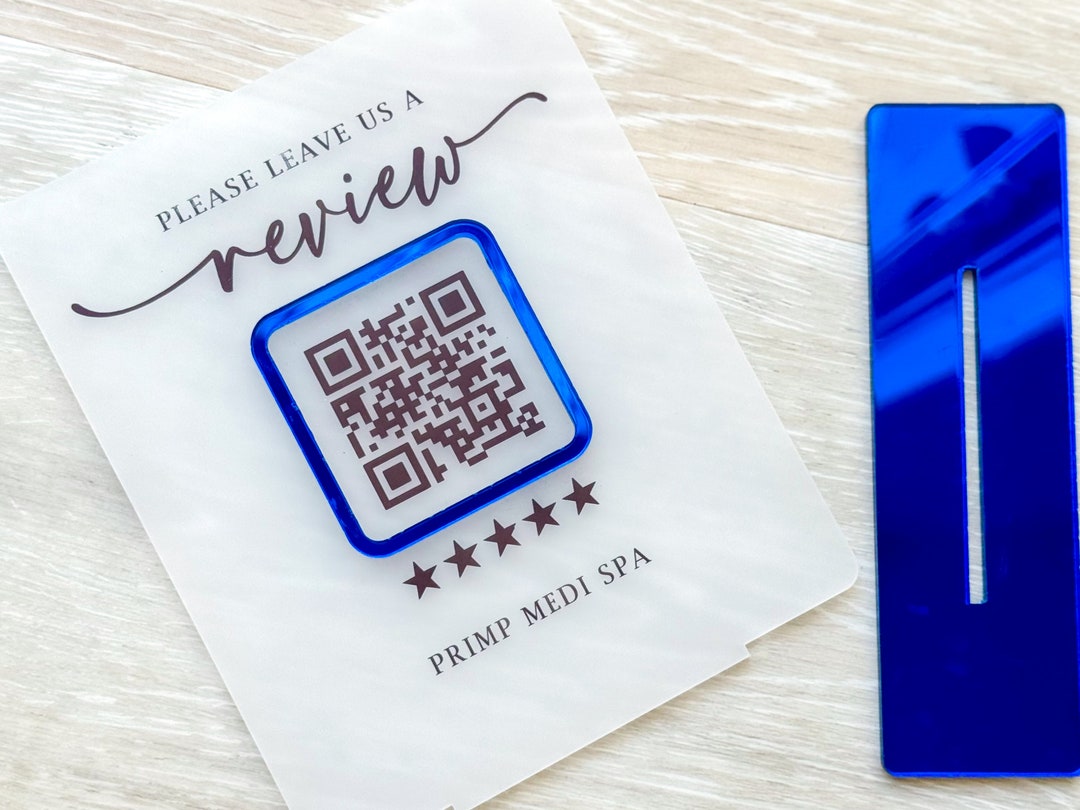 QR Code Display Sign, Business Review, QR Code Plaque, One Code, SIZE ...
