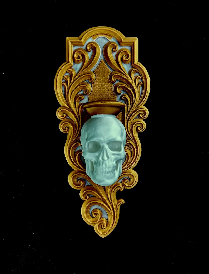 Mirrored Pair of Wall Mounted Gothic Skull Candle/tea Light Holder - Etsy
