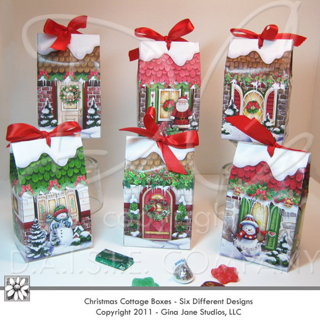 Christmas Cottage Boxes - Digital Teacher Gift Ideas | DIY Cottage ...