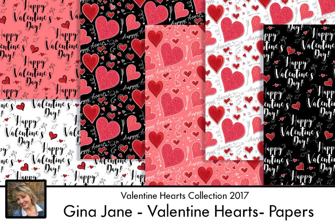 Valentine's Day Backgrounds Black, Pink and Red Papers DIY Valentine's ...
