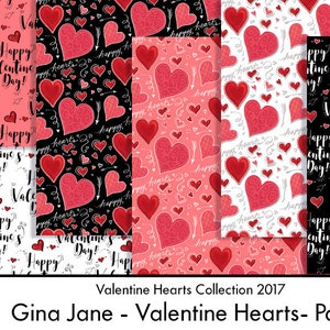 Valentine's Day Backgrounds Black, Pink and Red Papers DIY Valentine's ...