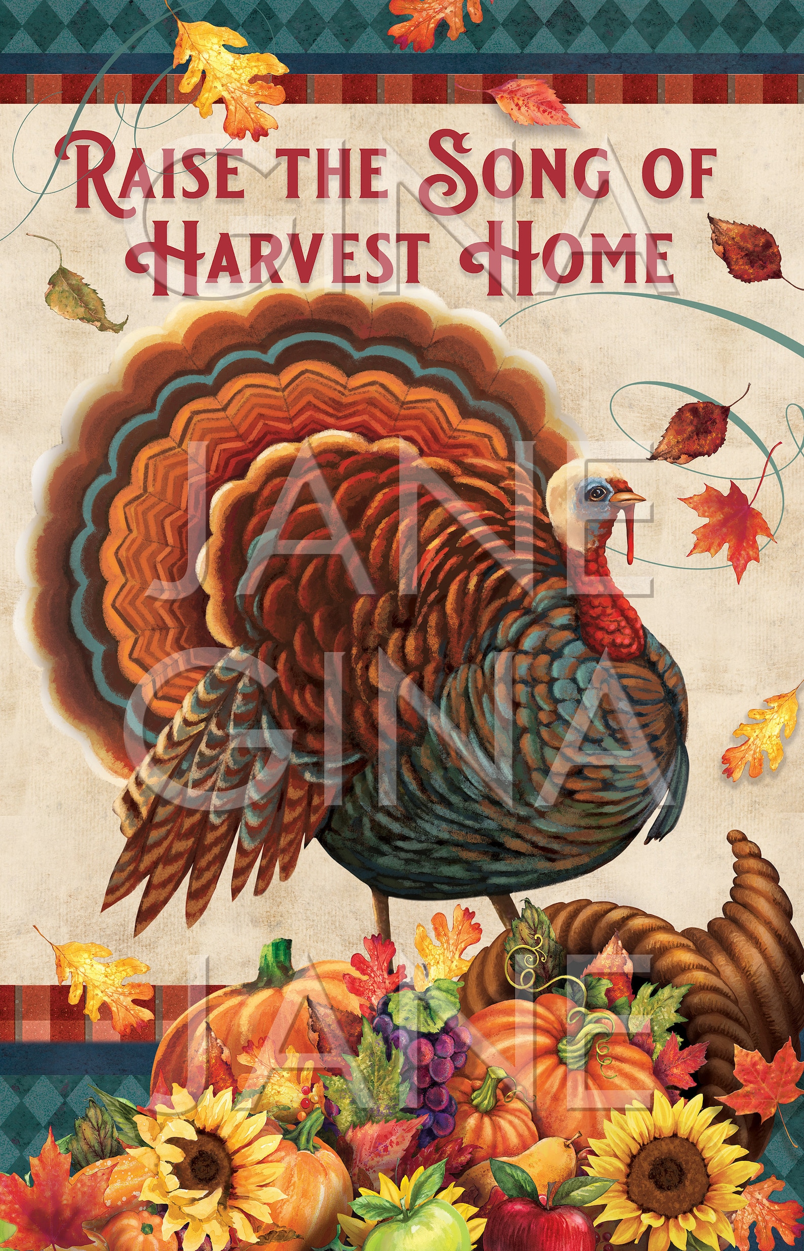 Fall Happy Thanksgiving Art |home Decor DIY | Turkey Sign Digital Art ...