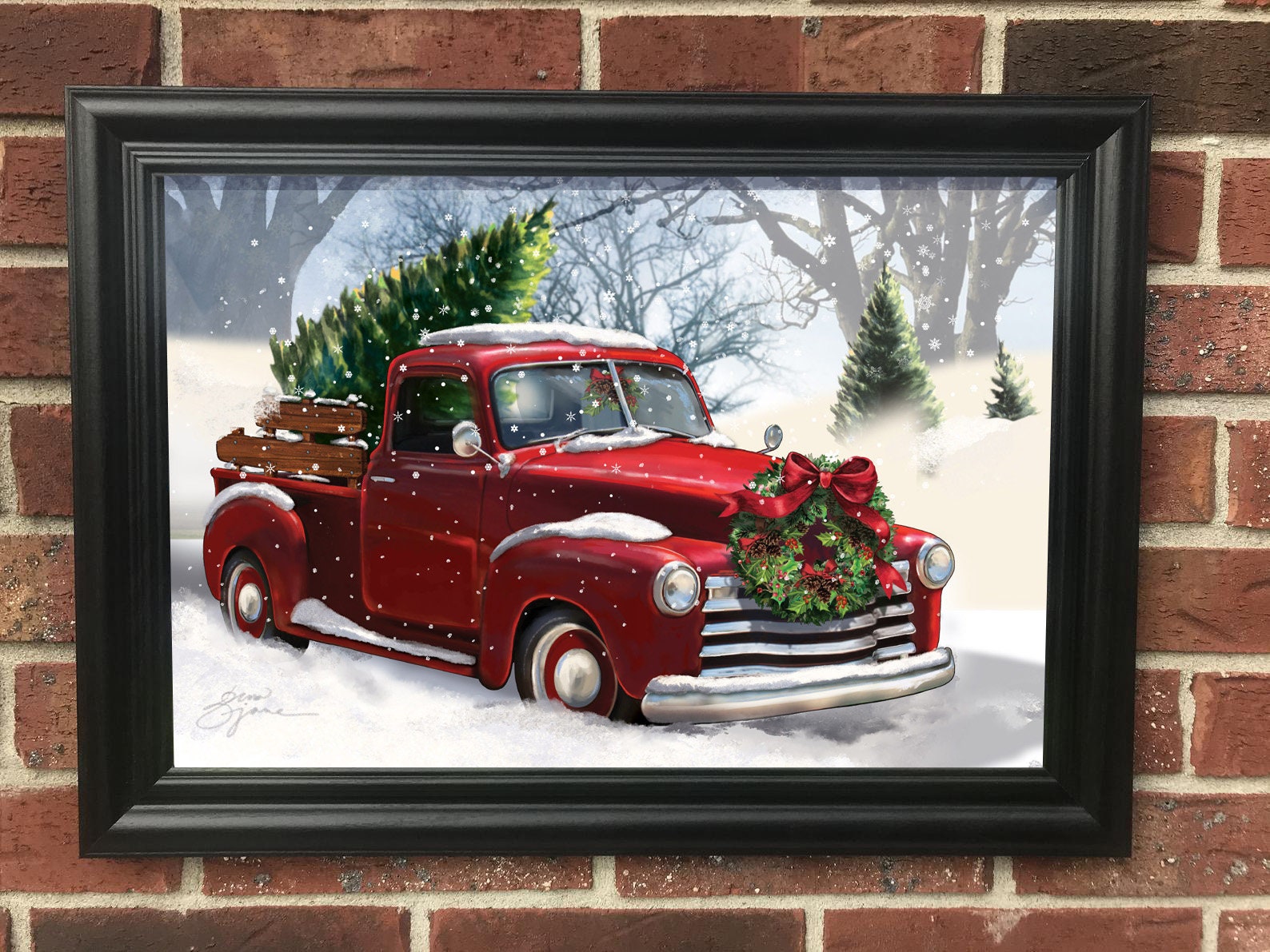 Christmas Chevy Red Truck Tree | DIY Craft Digital Download | Heirloom ...