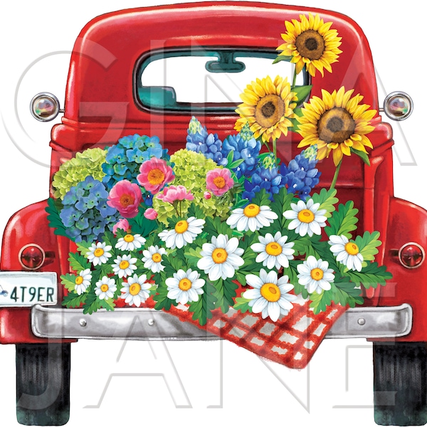 Flower Truck Svg - Etsy