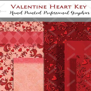 Valentine's Vintage Backgrounds Black, Pink and Red Papers DIY ...