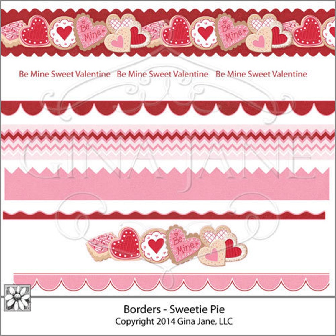 Valentine's Sweetie Pie Borders Set 2 DIY - Etsy