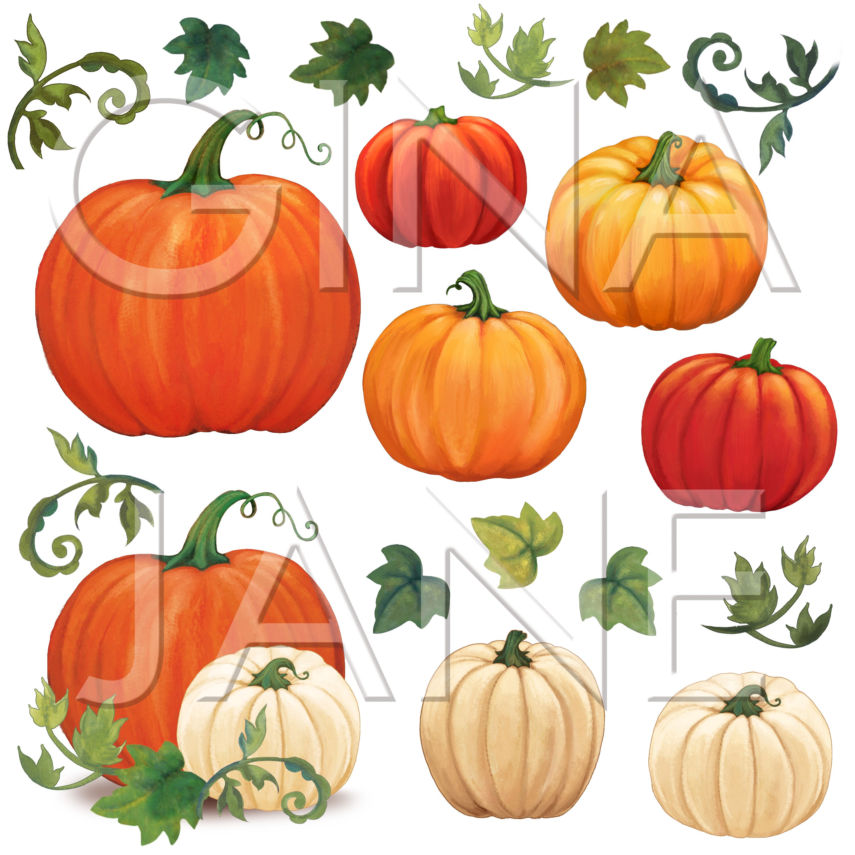 Vine Clip Pumpkin Art