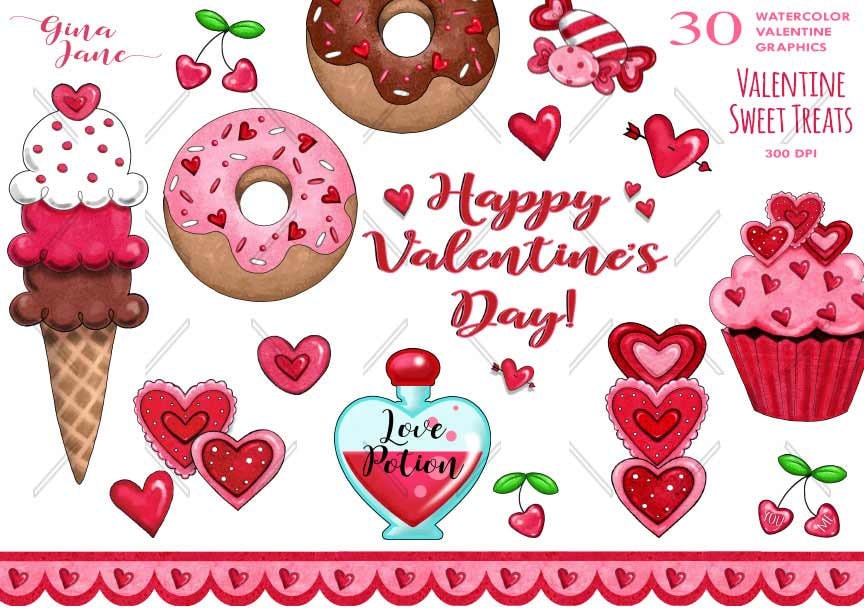 Valentine Treats PNG Graphics 2021 Love Potion Donuts - Etsy