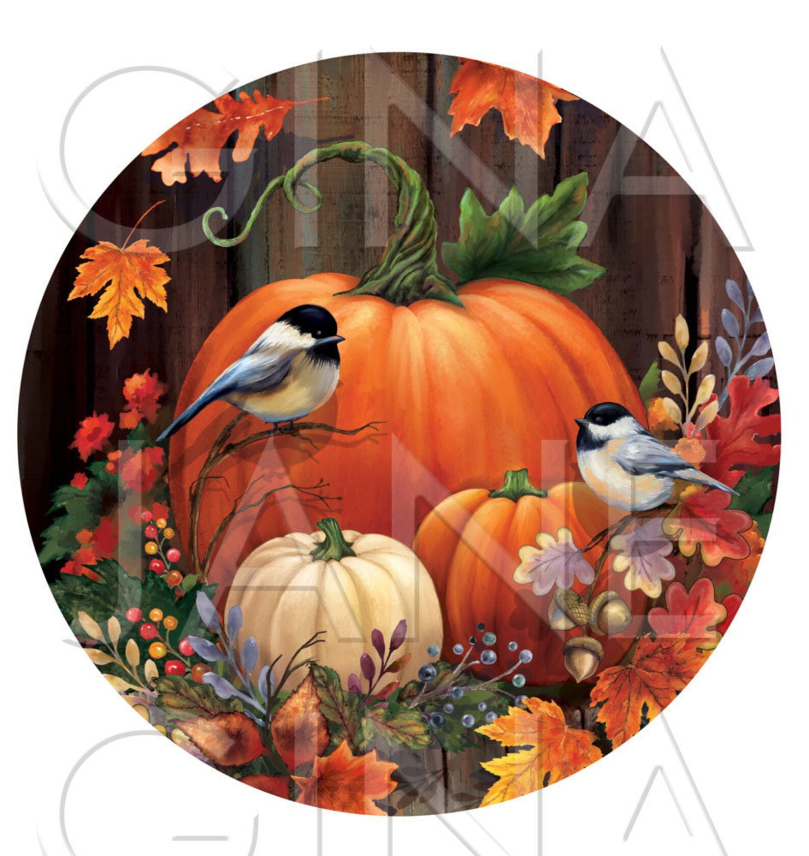 Harvest Elegance by Gina Jane | Digital Download | Pumpkins, Leaves ...