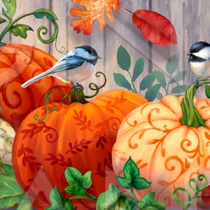 Fall Pumpkins Scrollwork Decorative DIY Sign Print Digital Download by ...