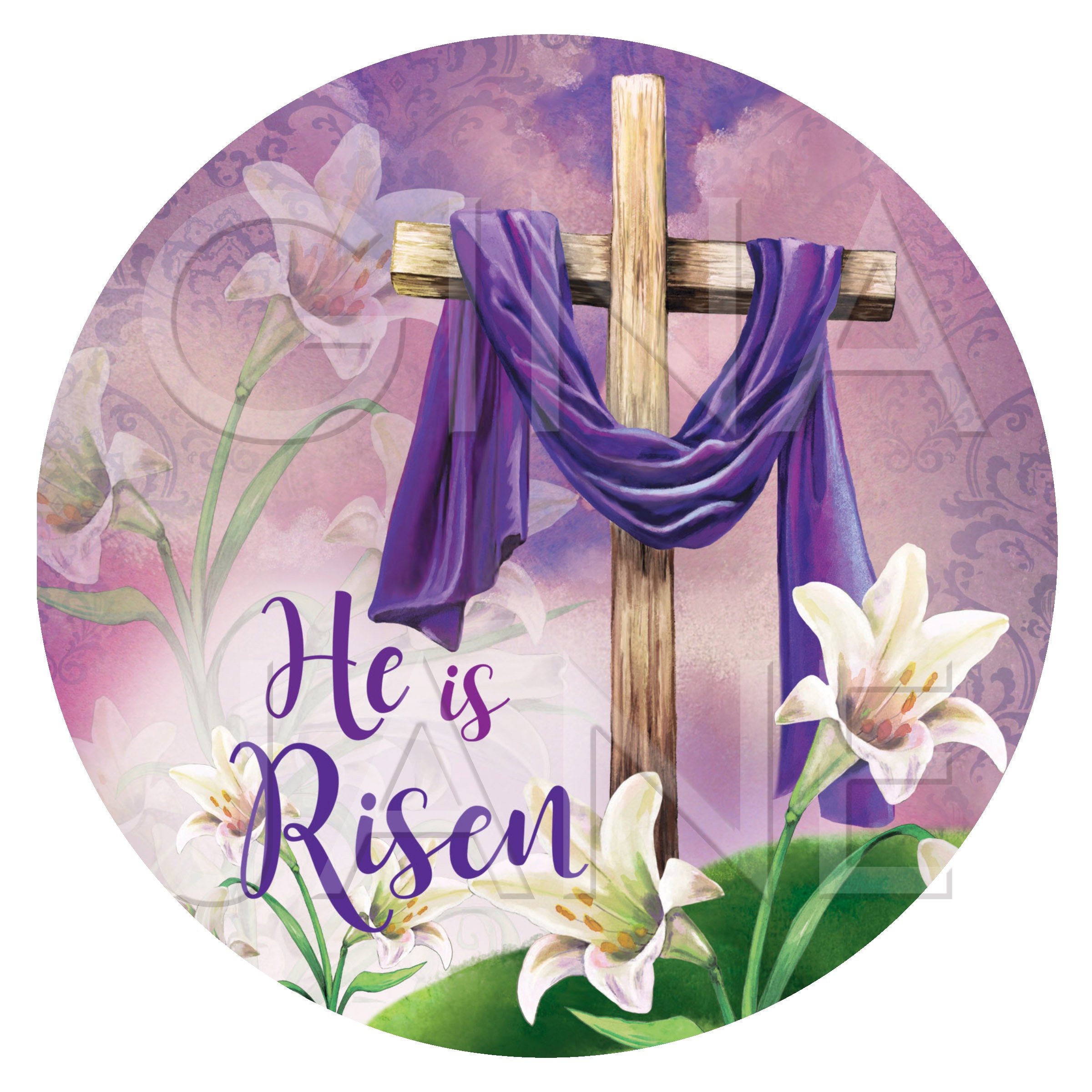 Easter Cross He is Risen Prints DIY - Etsy