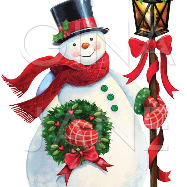 Smiling Snowman Art - Etsy