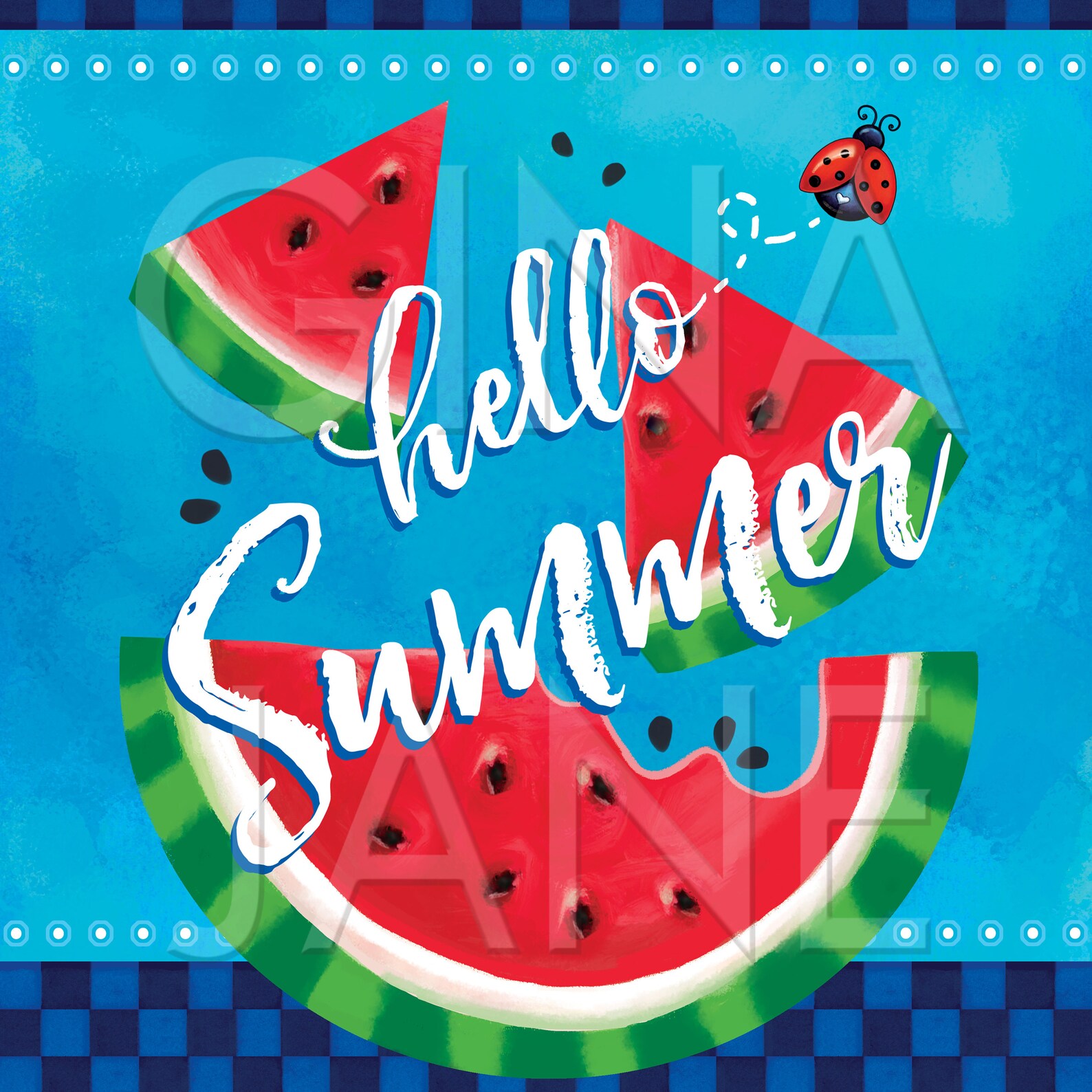 Watermelon hello Summer Decor Frontier Woman - Etsy