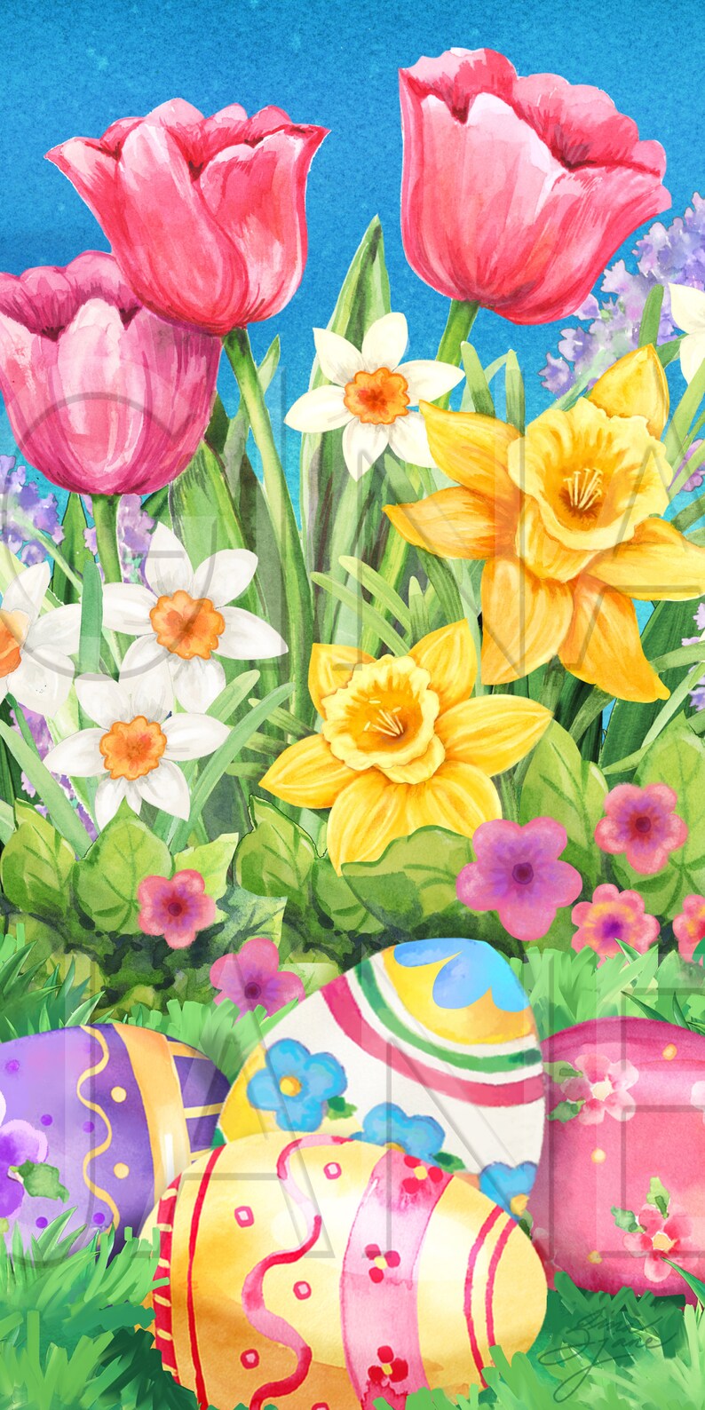 Easter Eggs With Spring Flowers | Happy Easter Wreath Sign DIY | DIY ...