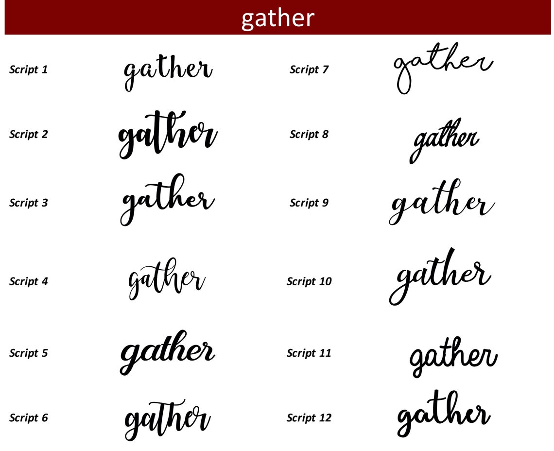 Gather Wooden Sign Wooden Word Cut Wooden Laser Cut | Etsy