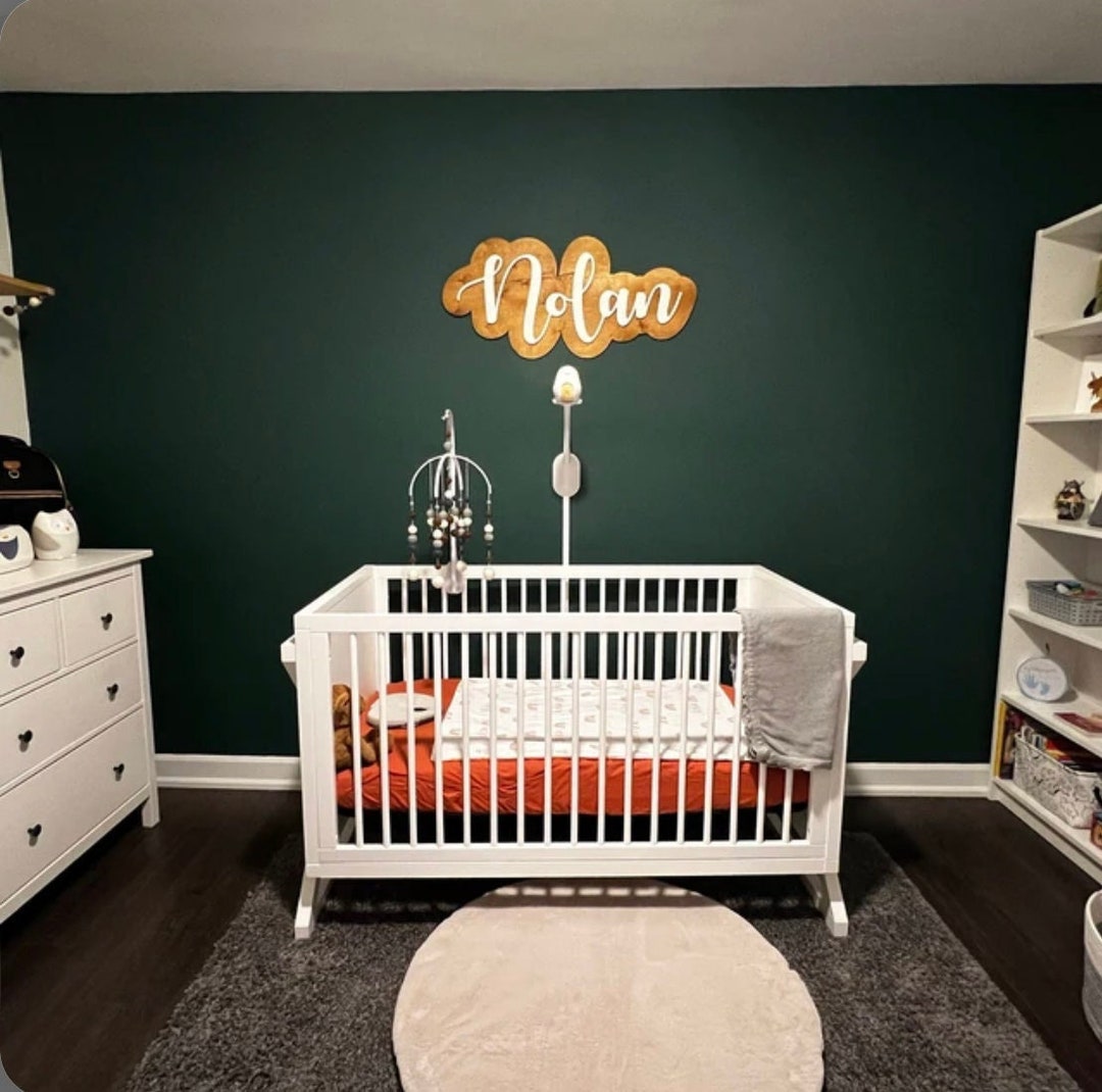 Baby Name Sign for Nursery Name Sign Above Crib Name Sign Custom Baby ...