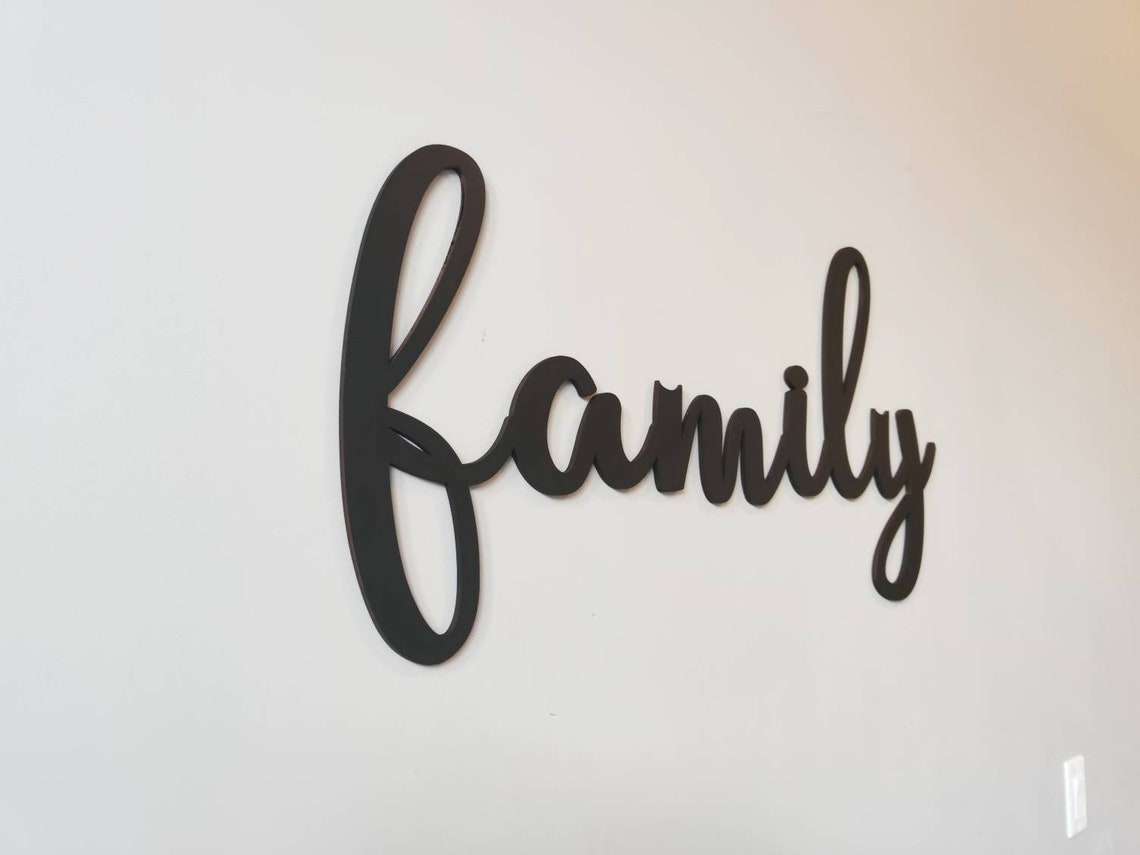 Large Family Word Cut Out Wooden Laser Cut Family Sign - Etsy Canada
