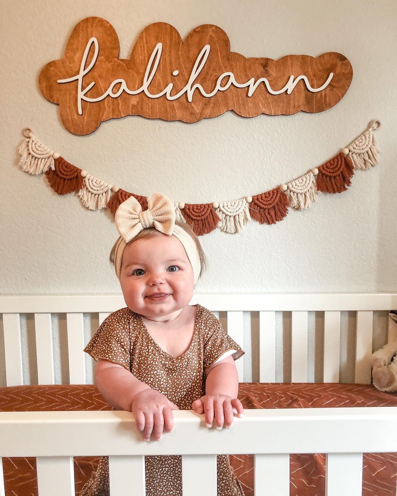 Baby Name Sign for Nursery Name Sign Above Crib Name Sign | Etsy