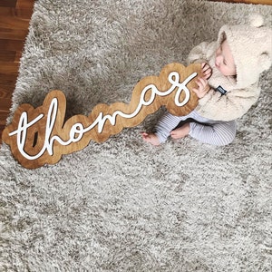 Baby Name Sign for Nursery Boy/girl | Custom Baby Name Sign | Layered ...