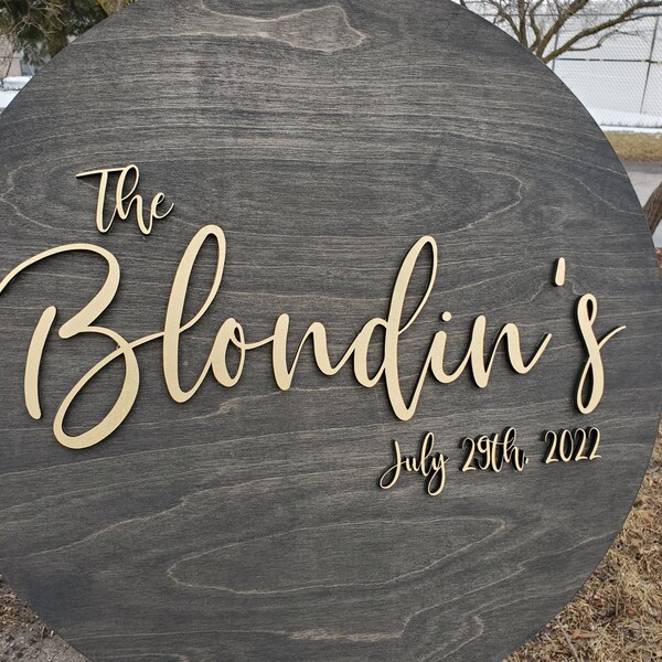 Rustic Last Name Home Sign - Etsy