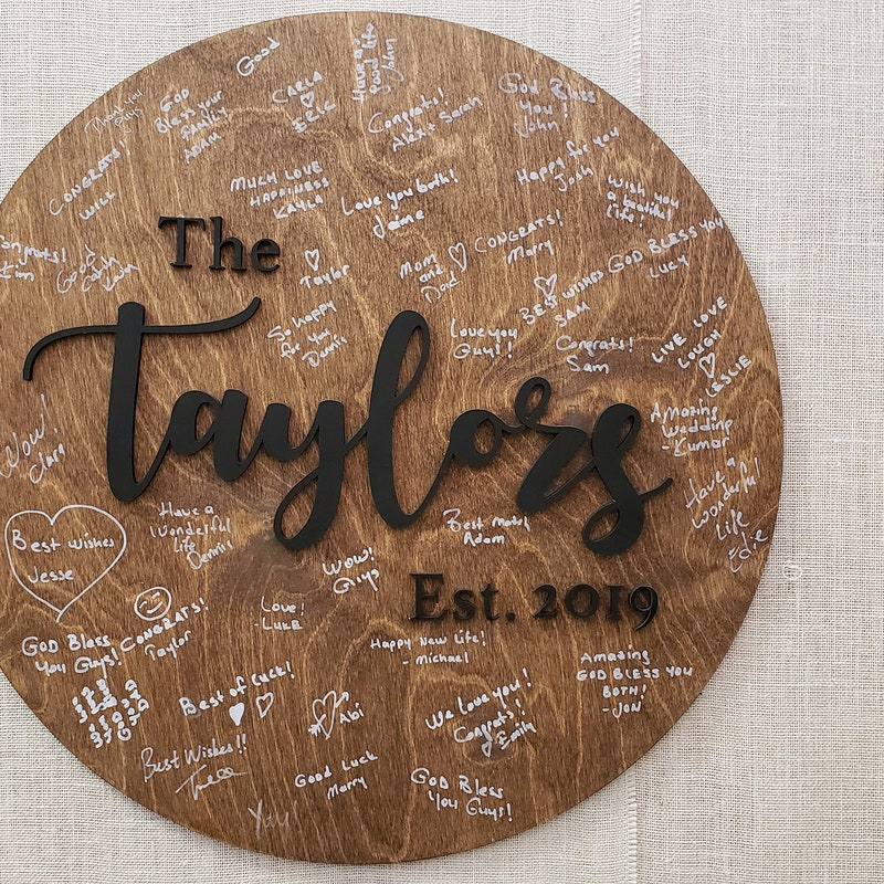 Wood Guest Book - Etsy