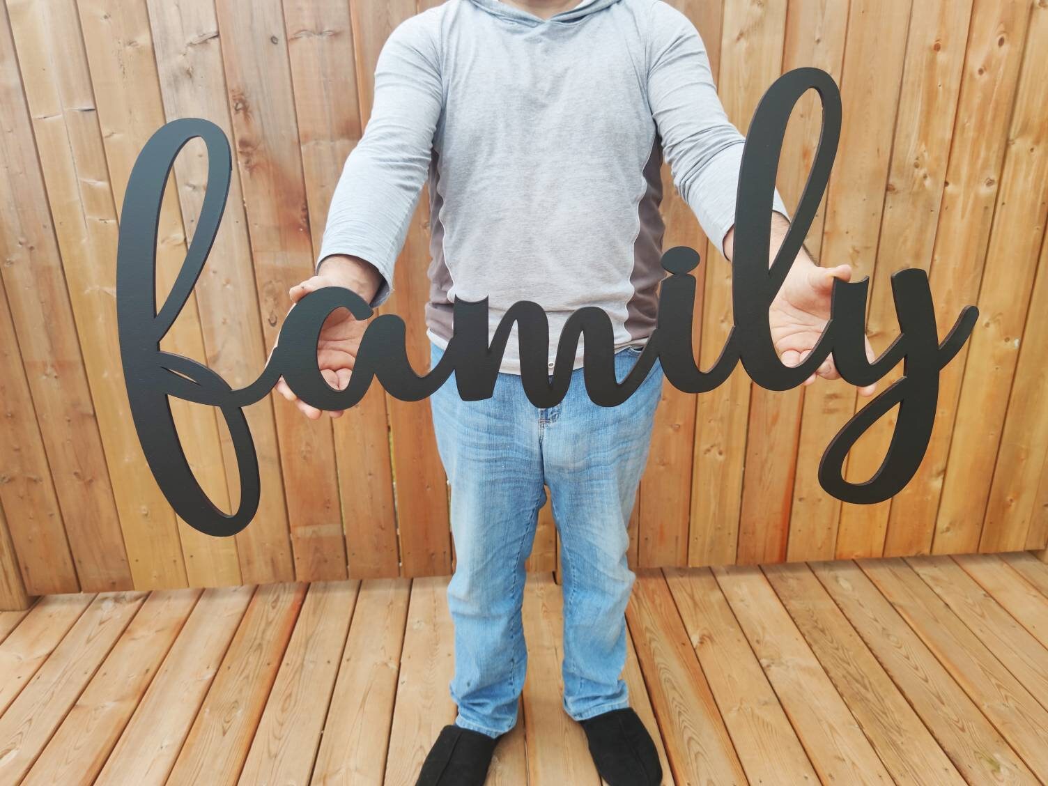 Large Family Word Cut Out Wooden Laser Cut Family Sign - Etsy Canada
