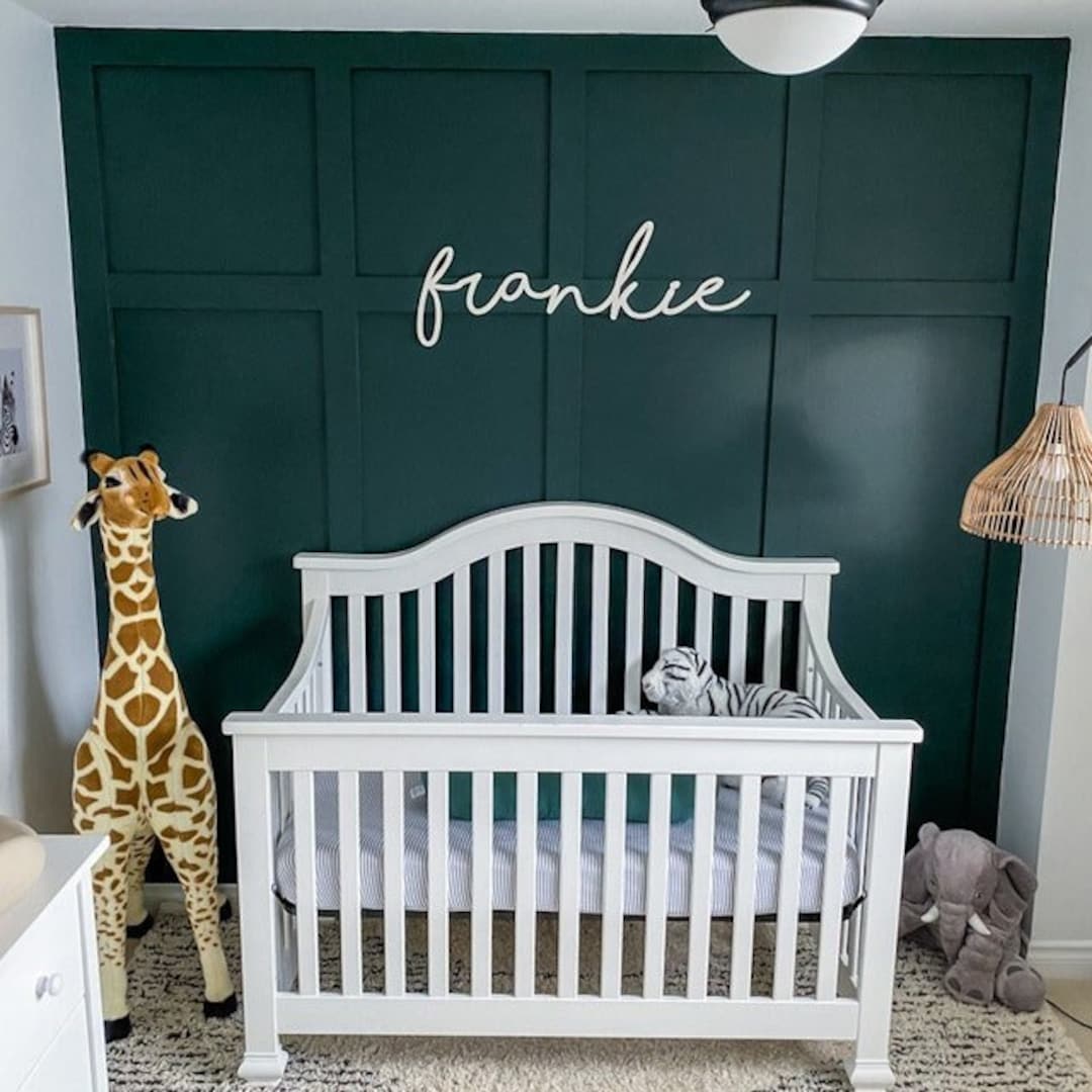 Baby Name Cutout for Nursery | Above the Crib Name Sign | Large Custom ...