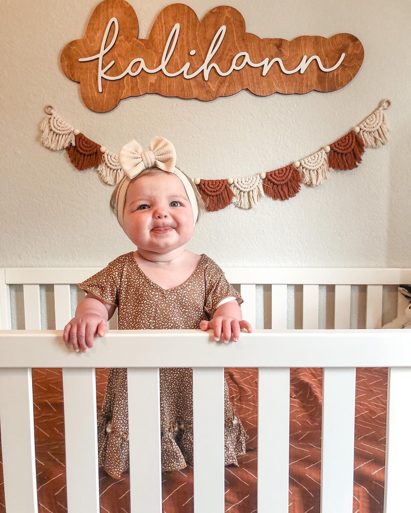 Baby Name Sign for Nursery Name Sign Above Crib Name Sign | Etsy