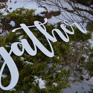 Gather Wooden Sign | Wooden Word Cut | Wooden Laser Cut | Gather Word ...