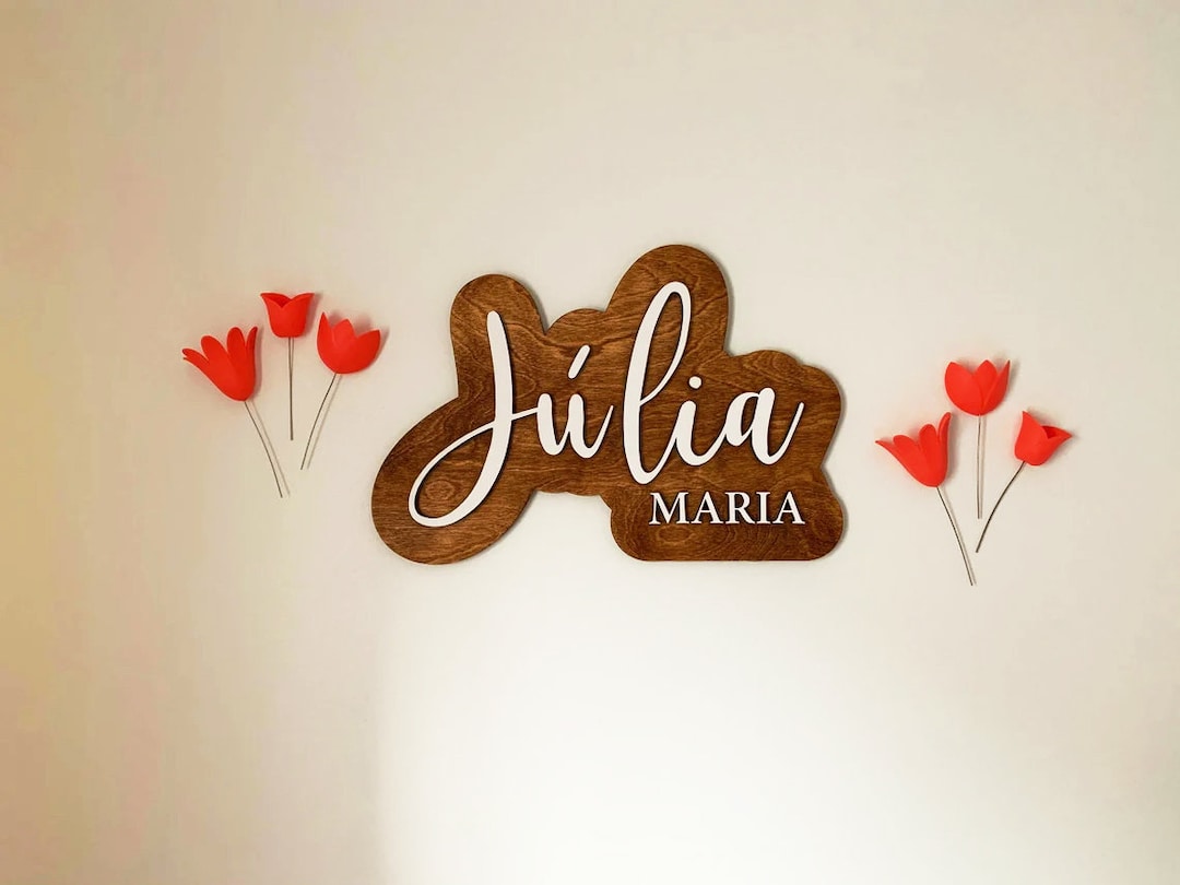 Double Baby Name Sign for Nursery Boy/girl | Custom Name Sign | Layered ...