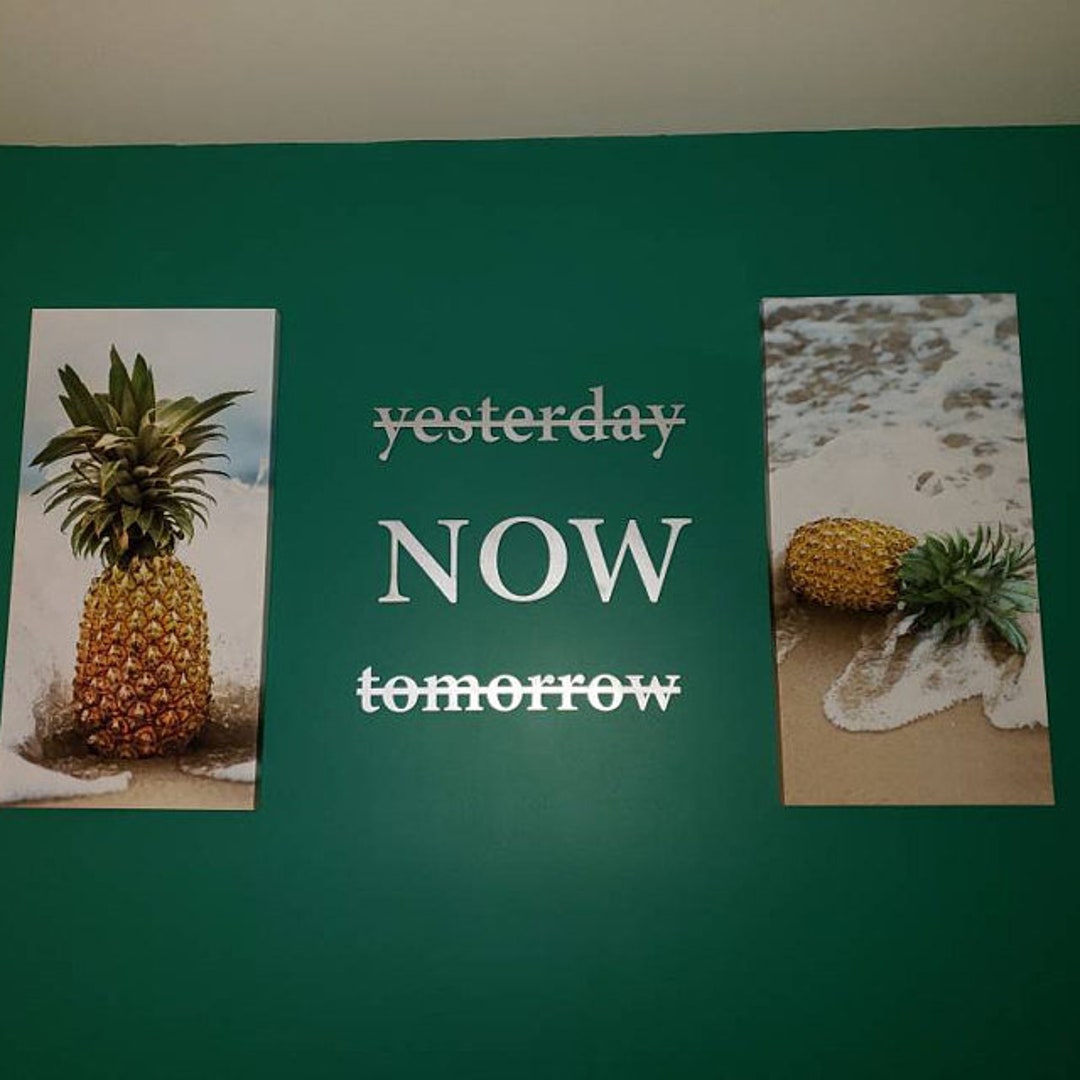 Yesterday NOW Tomorrow Wooden Laser Cut wooden Sign Wooden - Etsy