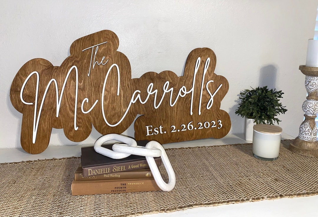 Wooden Name Sign | Layered Name Sign | Custom Name Wood Sign | Backdrop ...