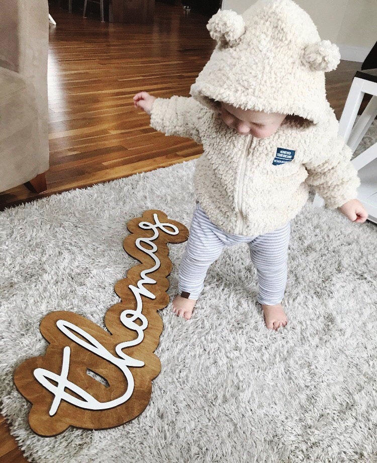 Baby Name Sign for Nursery Boy/girl Custom Baby Name Sign - Etsy Canada