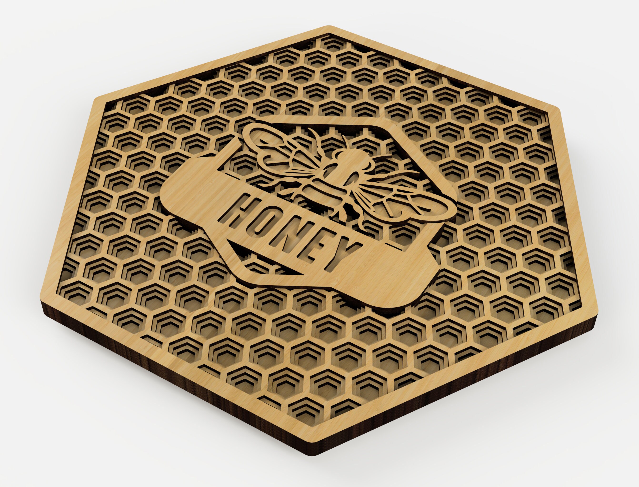 Panel Honey Bee. Laser Cut Files SVG DXF Vector Plans Laser | Etsy
