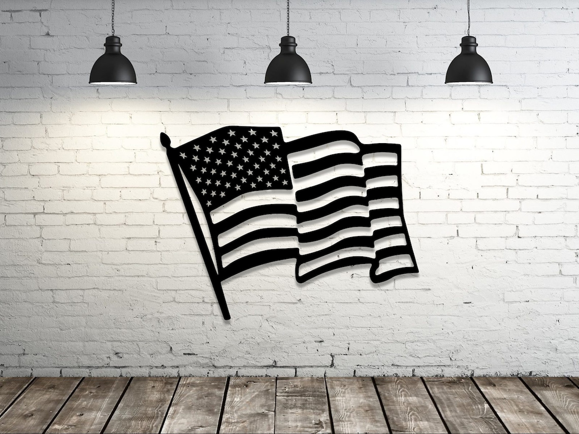 American flag panel. Laser cut files SVG DXF vector plans | Etsy