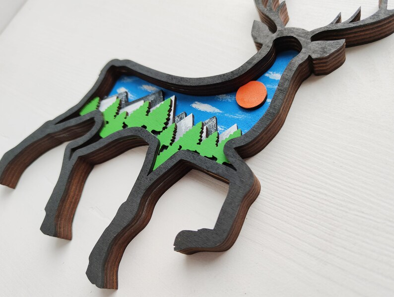 3D Layered deer. Laser cut files SVG DXF vector plans laser | Etsy