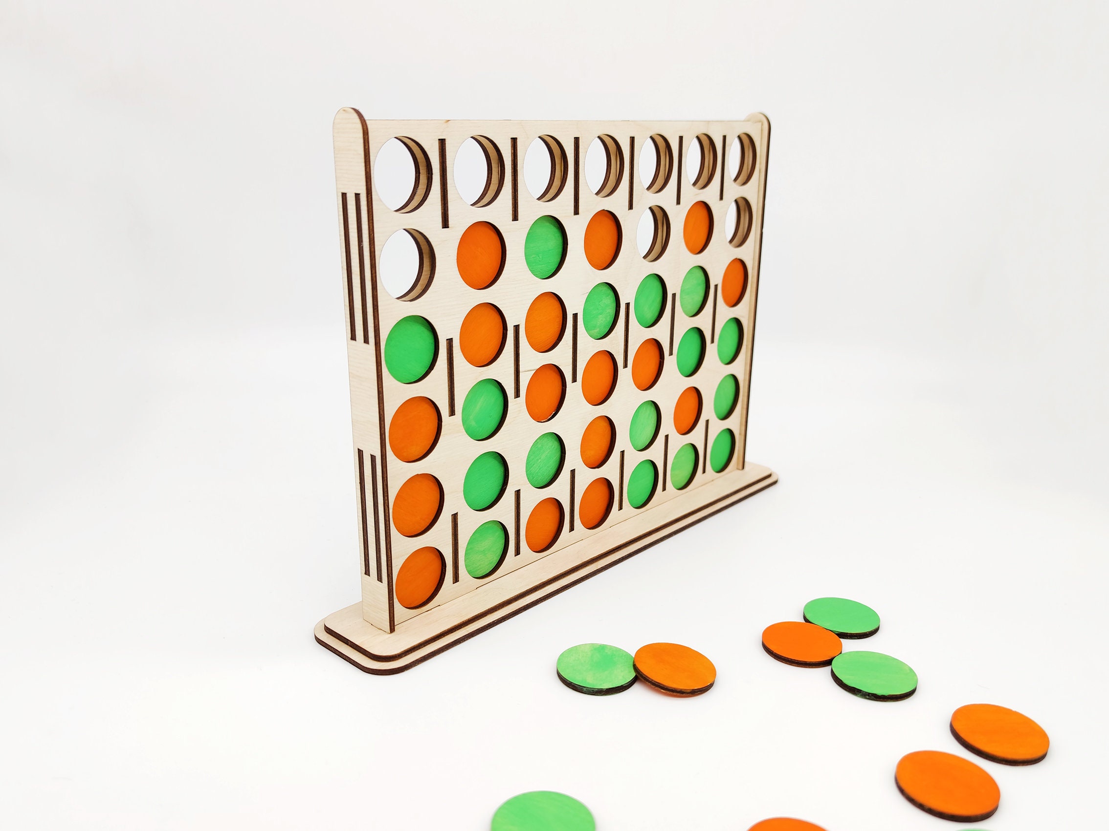 Connect four board game Laser cut files SVG DXF vector | Etsy