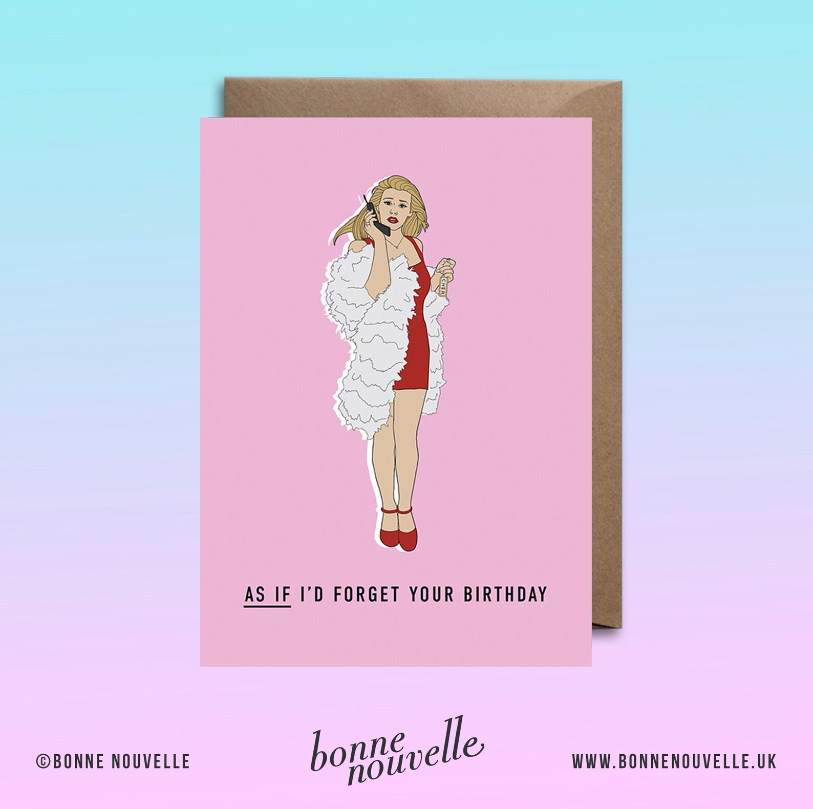 Clueless Birthday Card as If 90's Birthday Card Cher - Etsy