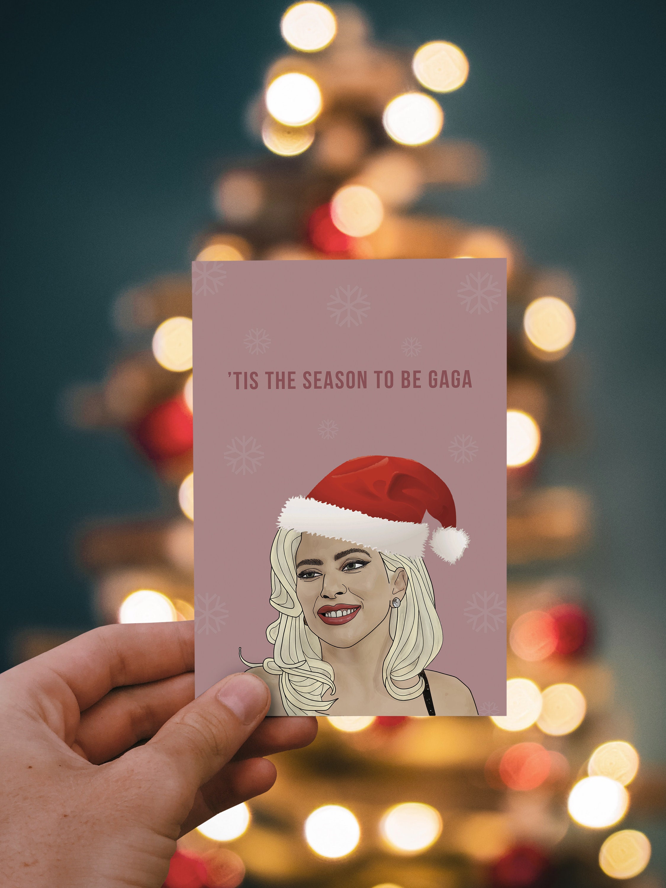 Lady Gaga Christmas Card 'tis the Season to Be Gaga | Etsy UK