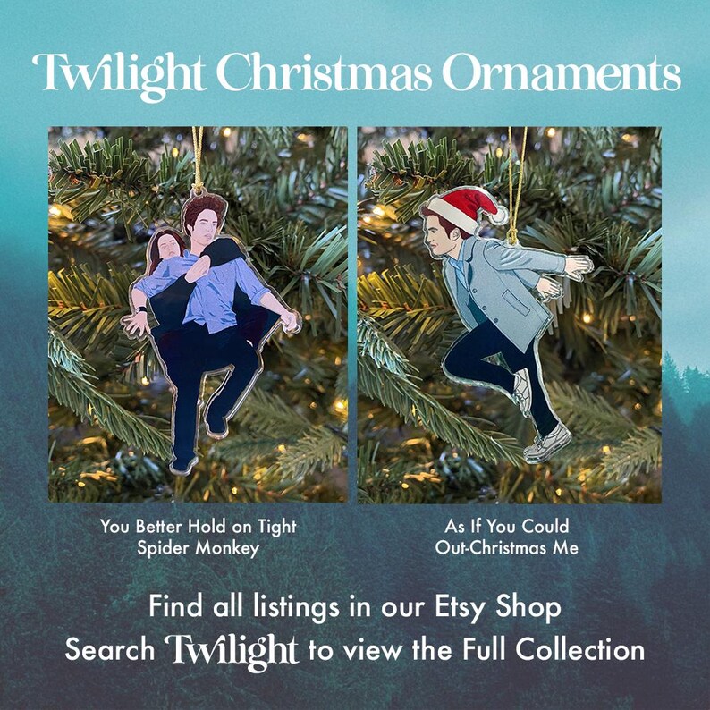 Twilight Christmas Tree Ornament - Edward and Bella, Hold on Tight ...