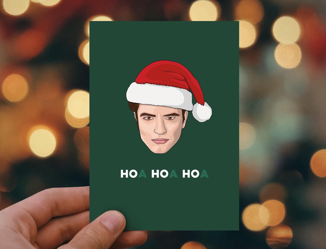 Twilight Christmas Card | HOA HOA HOA, Edward Cullen, Twilight Saga ...