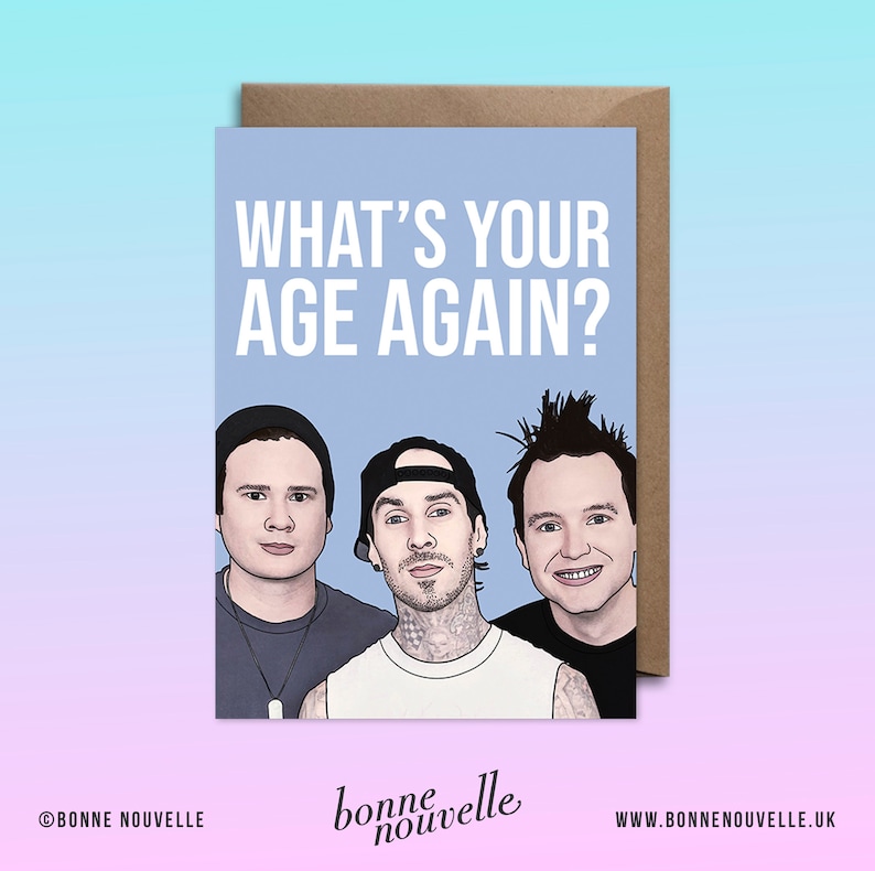 Blink 182 Birthday Card What's My Age Again Emo Card - Etsy UK