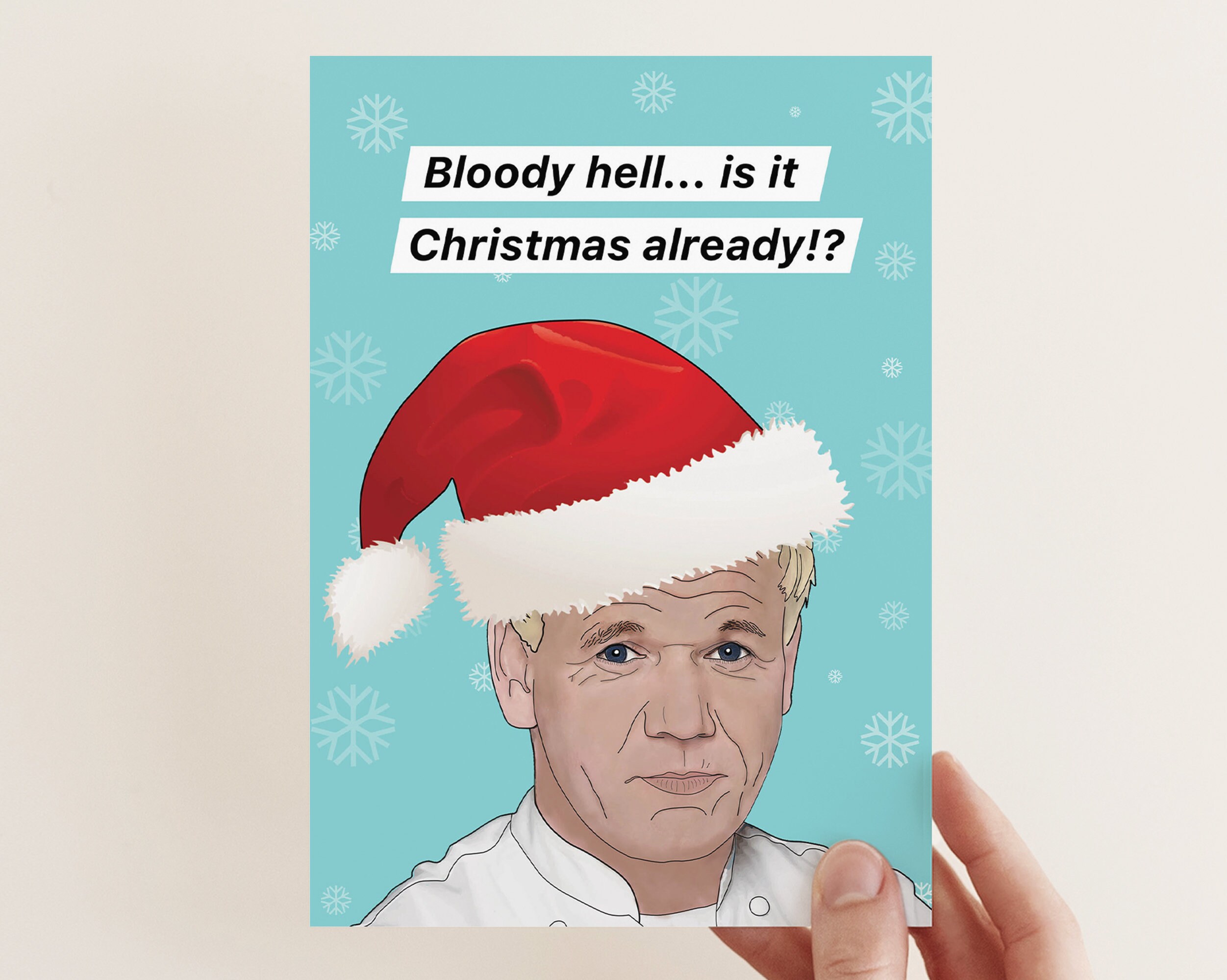 Gordon Ramsay Christmas Card Funny Chef Swear - Etsy UK