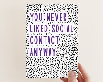 Funny Self Isolation Birthday Card, Birthday Card for Mum Dad Brother ...