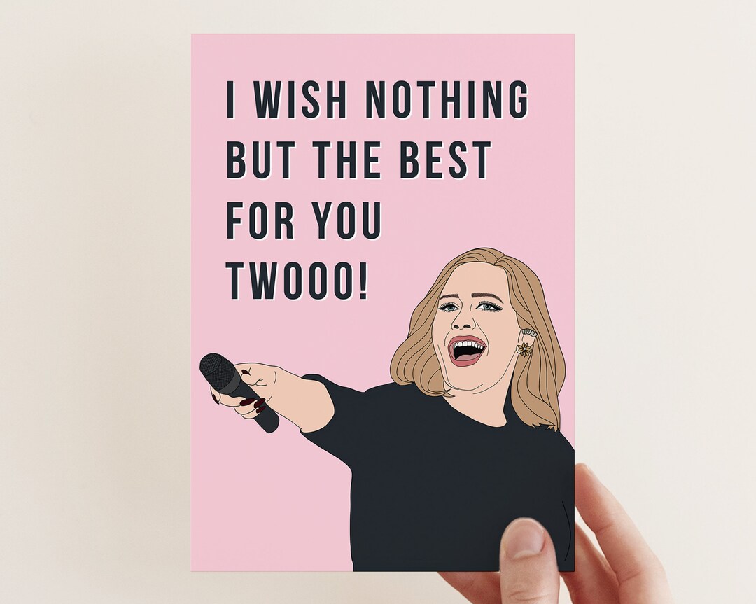 Adele Congratulations Card | Celebrity Card, Funny Engagement Card ...
