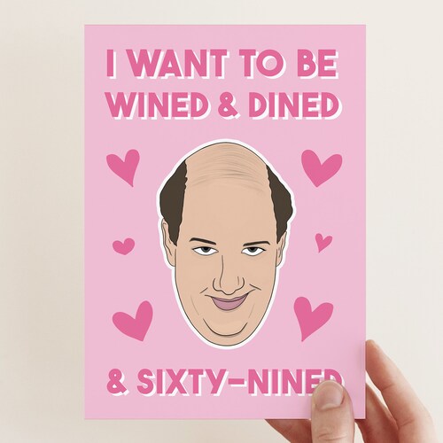 Kevin Malone the Office Love Card Wined Dined & 69 US - Etsy UK