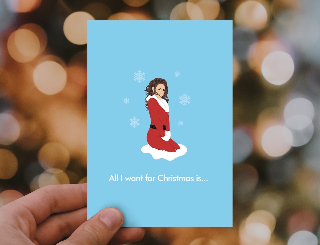 Mariah Carey Christmas Card All I Want for Christmas Is... - Etsy