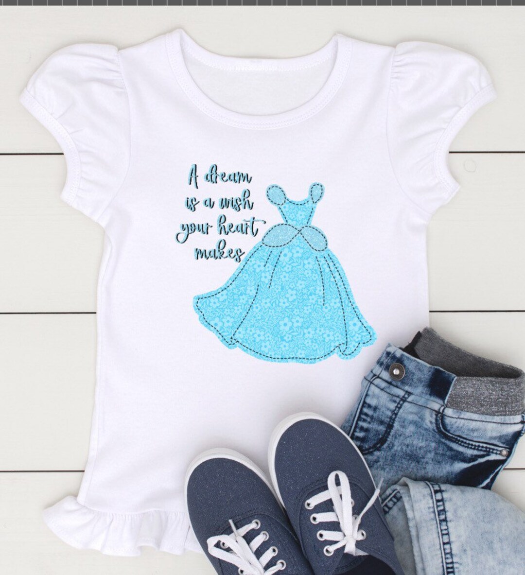 HTV Transfer - DIY Transfer - Blue Dress - Kids - Inspirational - Girls ...