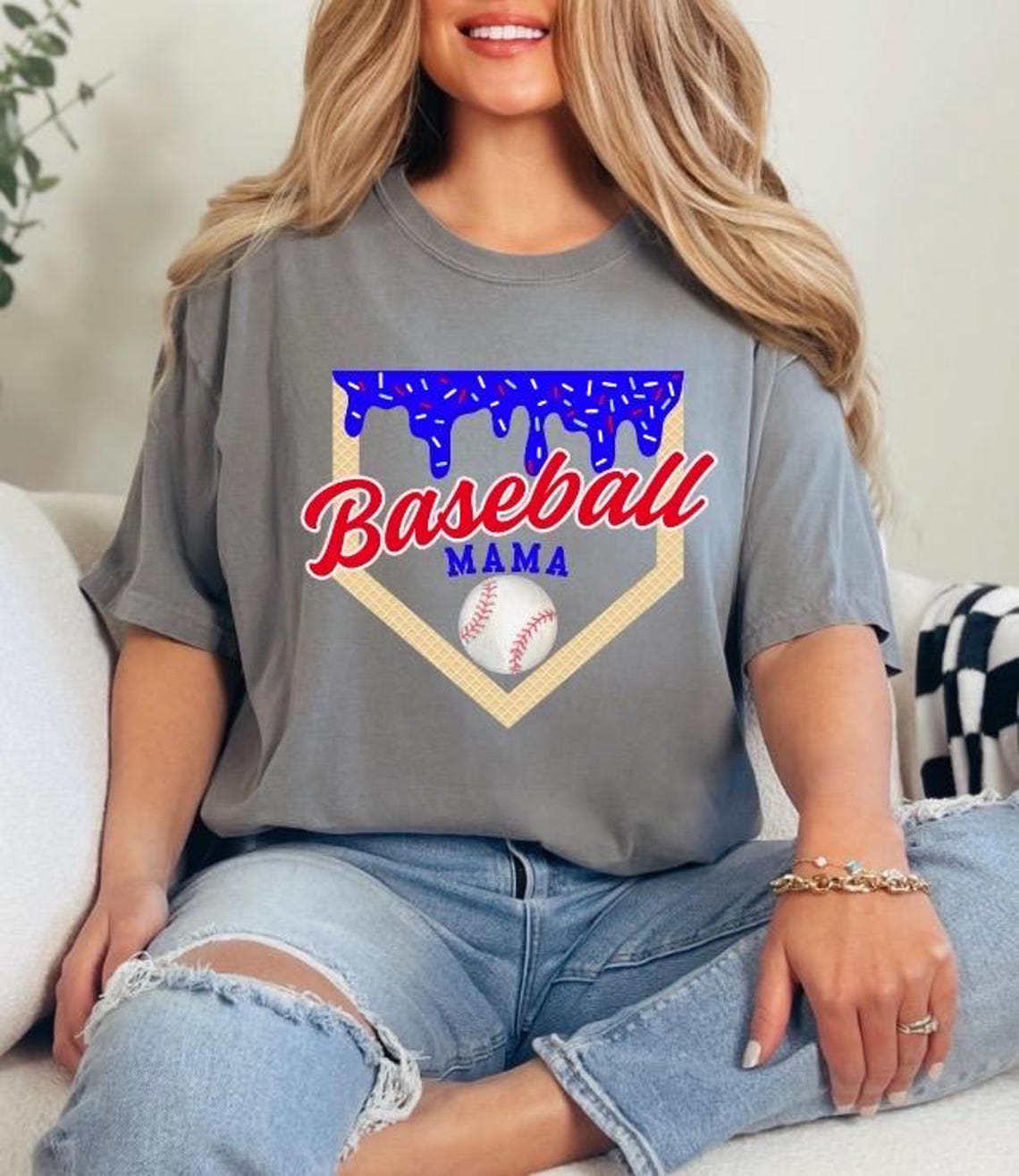 Blue Baseball Mama - Ice Cream Drip - Mama Htv- Game Day - Baseball Htv ...